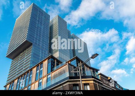ROTTERDAM - Old warehouses with the Rotterdam building by architect Rem ...