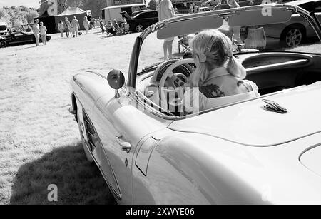 Rachel Corke with her 1961 Chevrolet Corvette at the Classics at ...