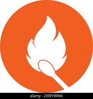 burning matchstick icon doodle illustration Stock Vector Image & Art ...