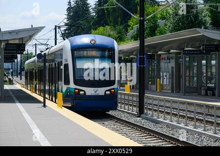 Bellevue, WA, USA - August 14, 2024; Seattle Link Light Rail train ...