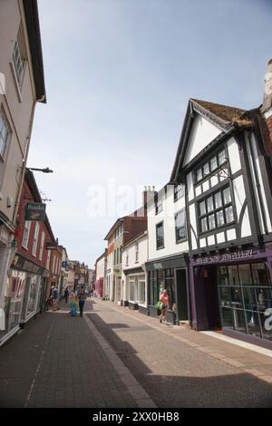 Shops on the Thoroughfare in Woodbridge, Suffolk in the United Kingdom ...
