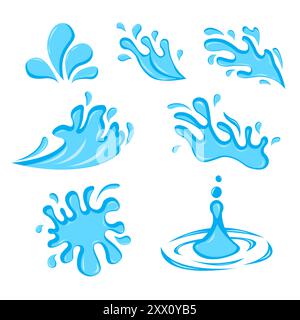 Water ripple animation. Cartoon splash fx effect 2d game, sprite sheet ...