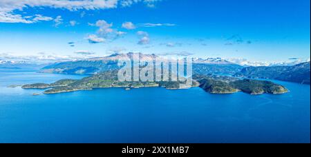 Aerial of Wulaia Bay, Tierra del Fuego, Chile, South America Stock ...