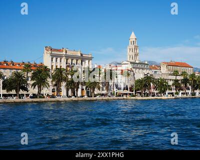 Riva and Old Town from Matejuska, Split, Croatia, Europe Stock Photo ...