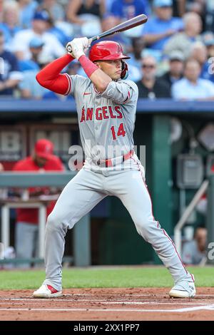 Los Angeles Angels catcher Logan O'Hoppe (14) and pitcher Kenley Jansen ...