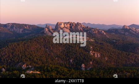 Aerial photograph of Mt. Rushmore National Memorial from the Norbeck ...