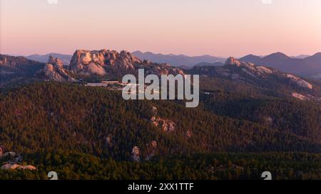 Aerial photograph of Mt. Rushmore National Memorial from the Norbeck ...