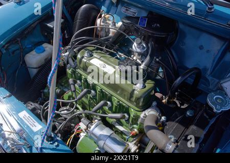 Old restored petrol engine example Stock Photo - Alamy