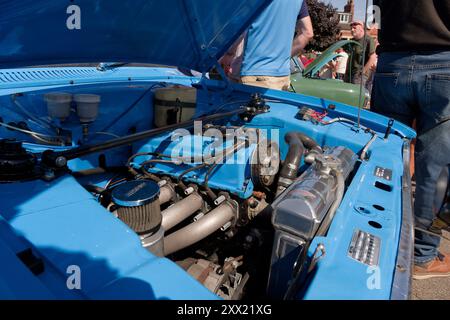 Old restored petrol engine example Stock Photo - Alamy