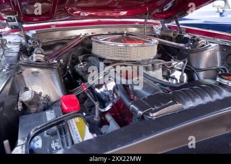 Old restored petrol engine example Stock Photo - Alamy