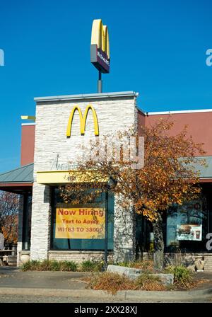Fast food McDonald's restaurant. Hudson Wisconsin WI USA Stock Photo ...