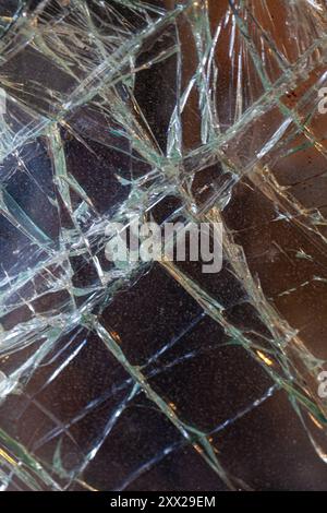 Shattered Safety Glass Stock Photo - Alamy