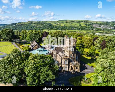 Cliffe Castle and Gardens from a drone, Keighley, West Yorkshire ...