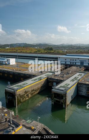 Cocoli Locks on the Pacific side of the Panama Canal built to ...