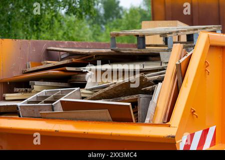 Apartment clearance bulky waste on a container for Recycling Stock ...