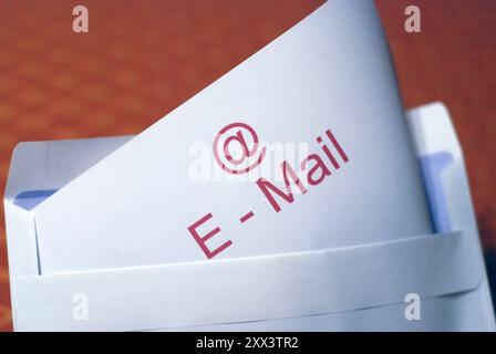 Concept photo of an envelope with e-mail characters Stock Photo - Alamy