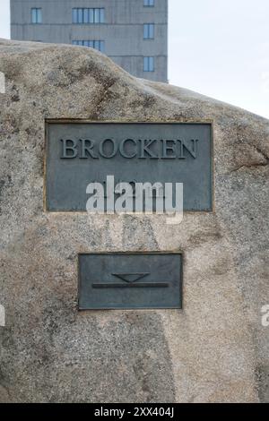 The Summit Stone At The Summit of The Brocken In Germany Stock Photo ...