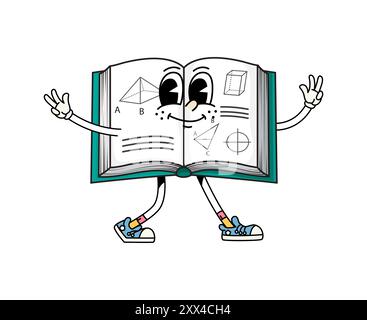 Geometry comic book style cartoon brochure, flyer template. Abstract ...