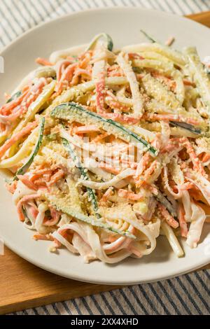 Homemade Healthy Kani Salad with Crab Meat and Vegetables Stock Photo ...