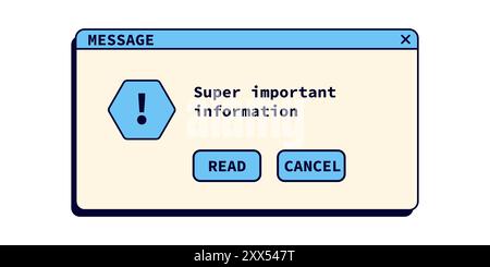 Nostalgic 90s Ui. Retro error messages, old computer icons and app ...