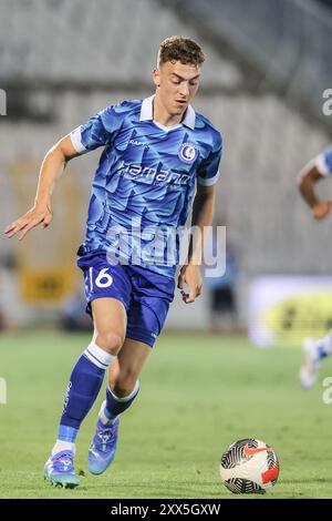 Gent's Mathias Delorge pictured in action during the winter training ...