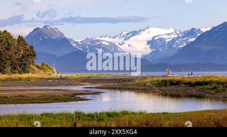 Views of Beluga Slough and Kachemak Bay's landscape - Homer, Alaska ...
