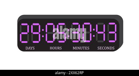 Electronic, digital clock numbers icon set Stock Vector Image & Art - Alamy