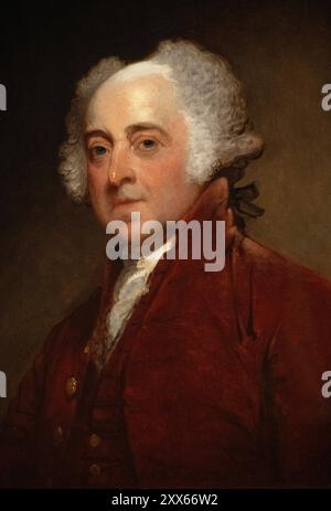 The portrait of John Adams by Gilbert Stuart, painted around 1821, is a ...
