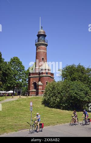 Lighthouse Kiel-Holtenau, Kiel Fjord, Kiel, entrance Kiel Canal, brick ...