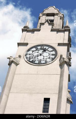Montreal clock tower located at the entrance of the old port of the ...