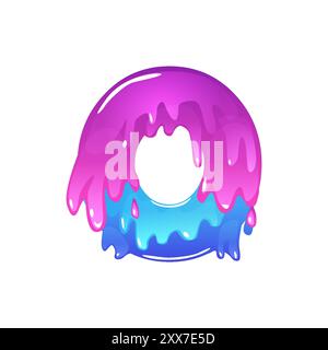 Vector Slime Cartoon Number 3, figure Three. Slime font type number ...