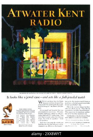 ATWATER KENT RADIO AD, 1926. /nAmerican magazine advertisement for the ...