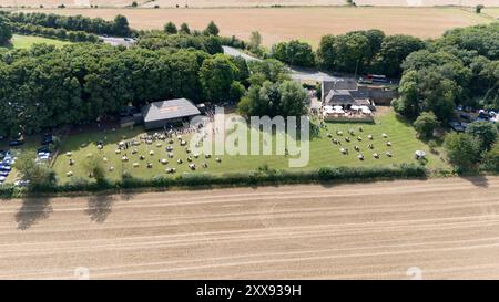 People queuing outside at the opening of Jeremy Clarkson's new pub, The ...