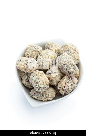 Mini chinese cookies isolated on white background Stock Photo - Alamy