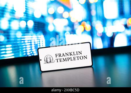 In this photo illustration, the Franklin Resources Inc company logo is ...