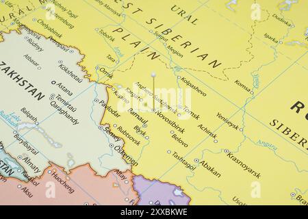 Novosibirsk Political Map Of Russia Country And City Close Up With ...