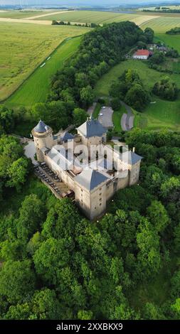 drone photo Malbrouck castle France europe Stock Photo - Alamy