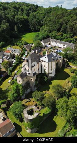 drone photo Bourglinster castle Luxembourg europe Stock Photo - Alamy