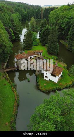 drone photo Turelbaach castle Luxembourg europe Stock Photo - Alamy