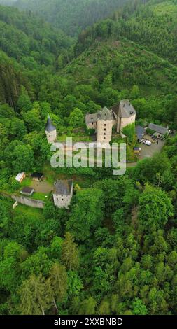 drone photo Reinhardstein castle Belgium europe Stock Photo - Alamy