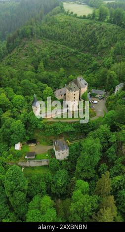 drone photo Reinhardstein castle Belgium europe Stock Photo - Alamy