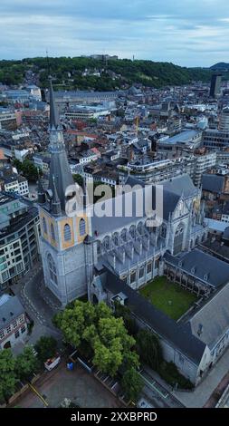 drone photo Liège Cathedral Belgium europe Stock Photo - Alamy