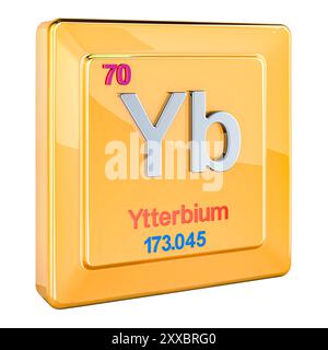 Ytterbium Yb chemical element. Ytterbium Sign with atomic number ...