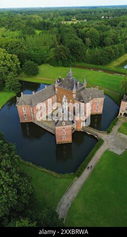 drone photo Merode castle belgium europe Stock Photo - Alamy