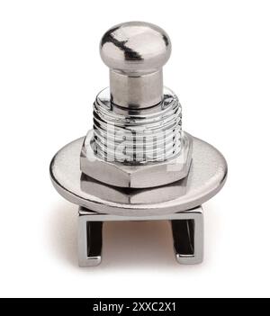 guitar strap lock path isolated on white Stock Photo - Alamy