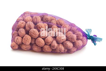 A sack of walnuts on white background with copy space Stock Photo - Alamy