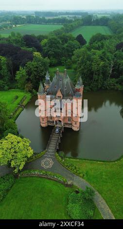 drone photo Ten Torre castle Belgium europe Stock Photo - Alamy
