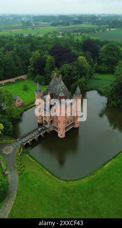 drone photo Ten Torre castle Belgium europe Stock Photo - Alamy