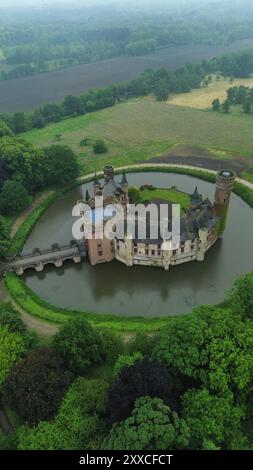 drone photo Wijnendale castle Belgium europe Stock Photo - Alamy
