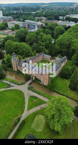 drone photo Arenberg castle Belgium europe Stock Photo - Alamy